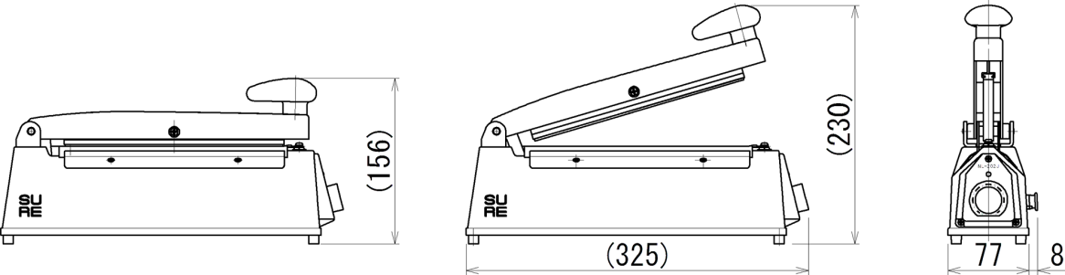 NL-202J(BK) ワンランク上のシーラー 卓上タイプ（標準） | 石崎電機製作所（SURE - シュアー） - 昭和三年創業の電熱機メーカー